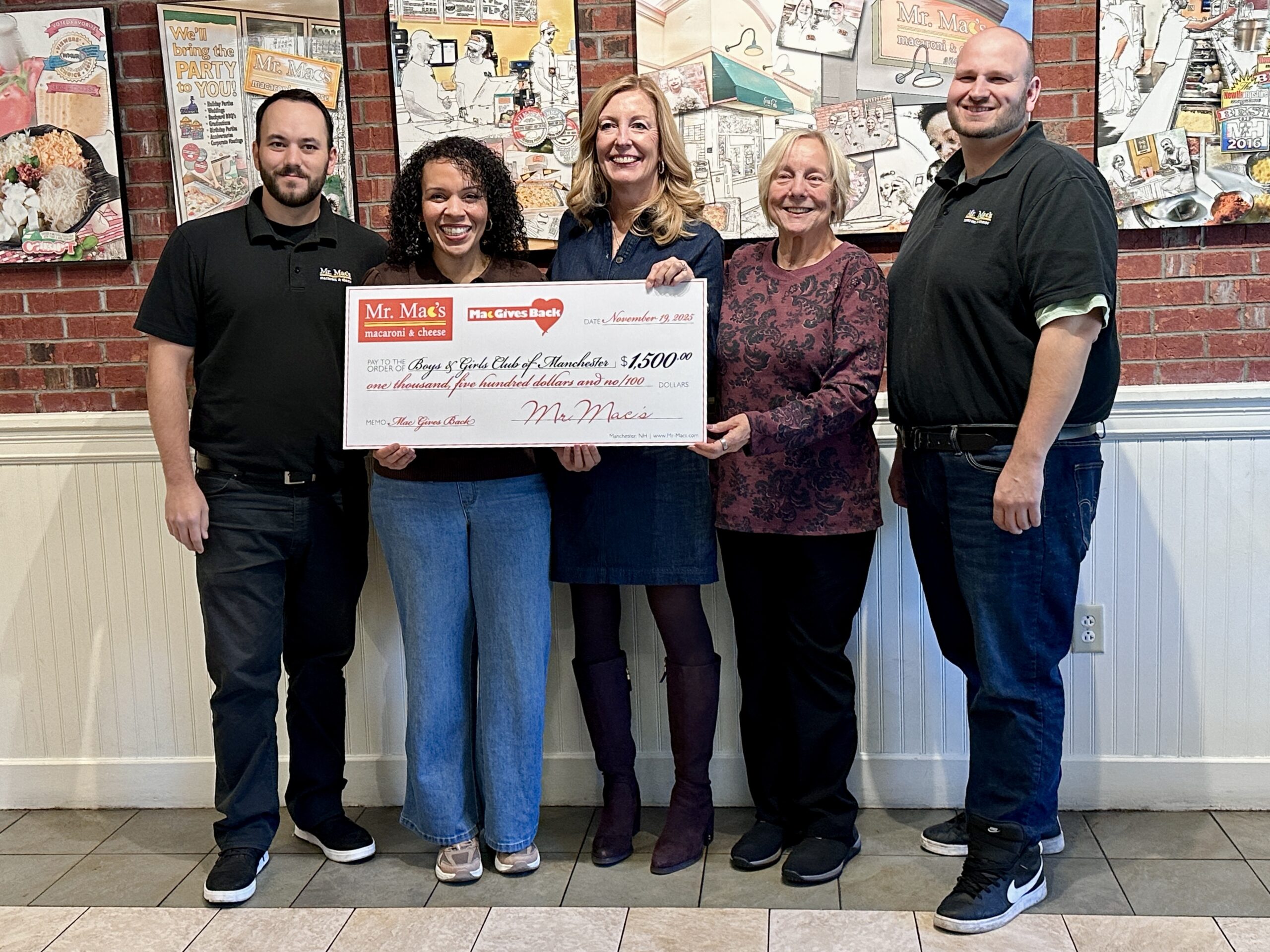 Mr. Mac’s Donates $3000 to Local Children’s Programs - Boys & Girls ...